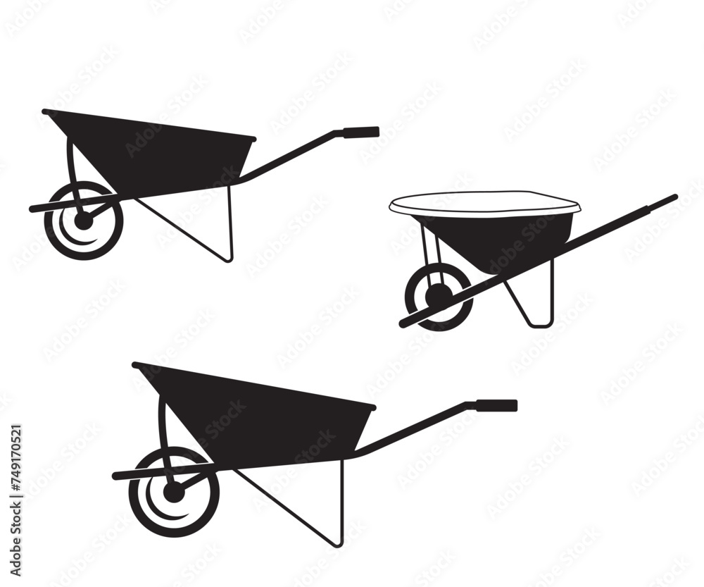 Wheelbarrow svg, Wheel svg, barrow svg, garden Stock Vector | Adobe Stock
