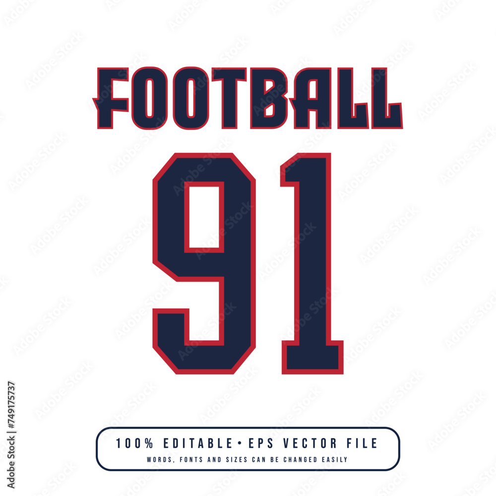 Jersey number, baseball team name, printable text effect, editable ...