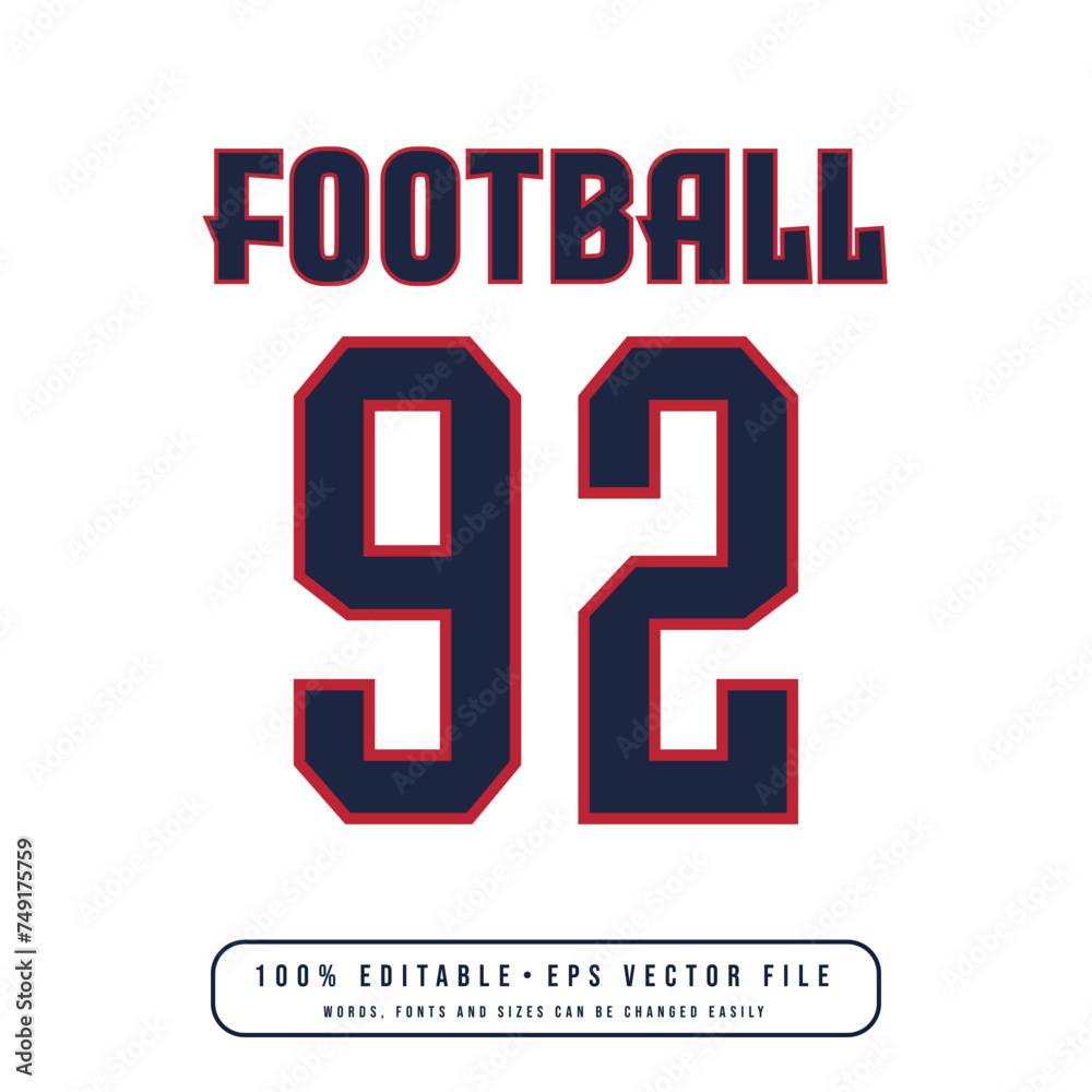 Jersey number, baseball team name, printable text effect, editable ...