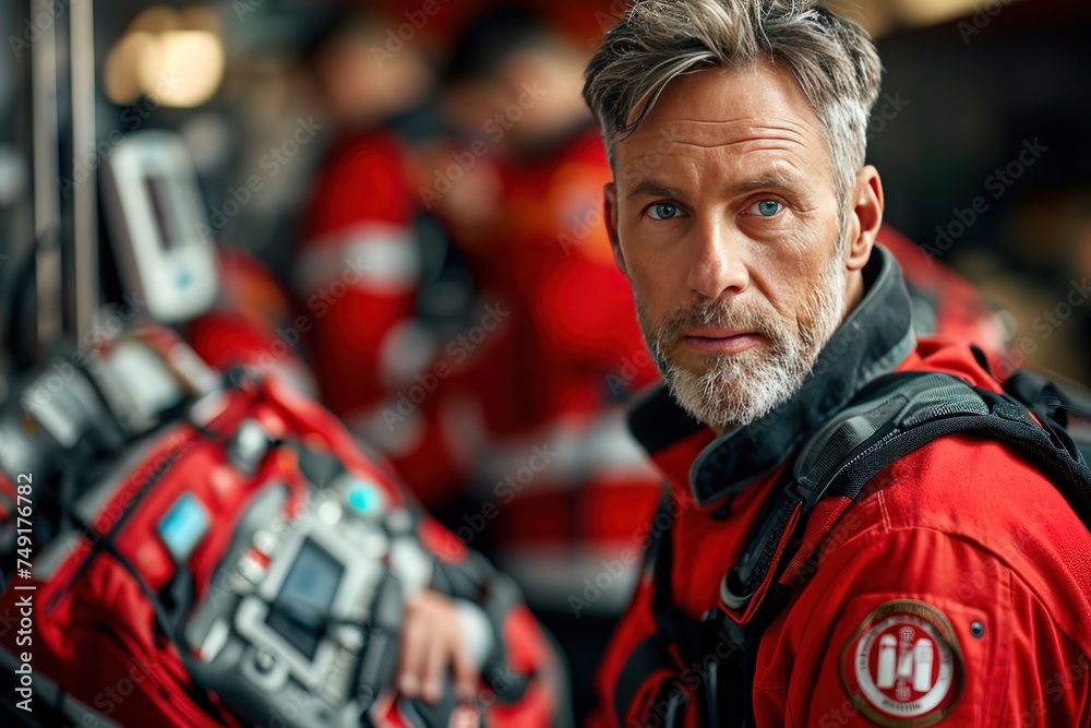 Automated External Defibrillator (AED) Deployment Bystander deploying ...