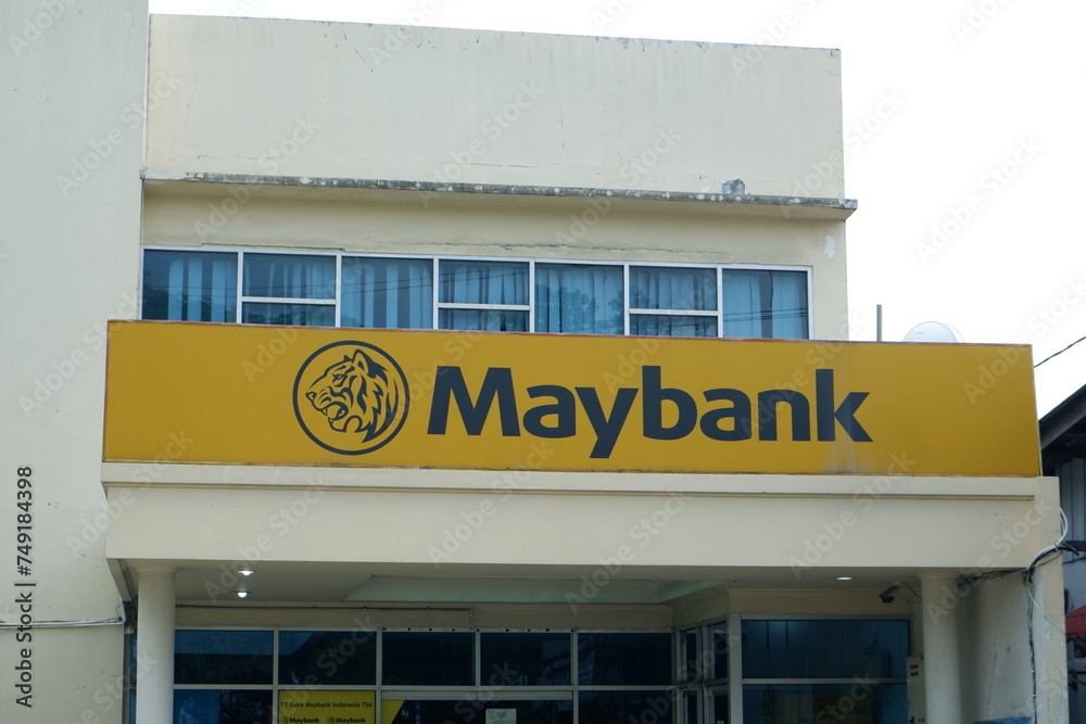 maybank bank symbol. Bontang, East Kalimantan, Indonesia. March 03 2024 ...