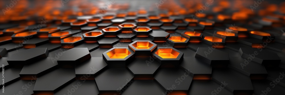 Technological bee honeycombs. Abstract beehive and apiary. Digital bee ...