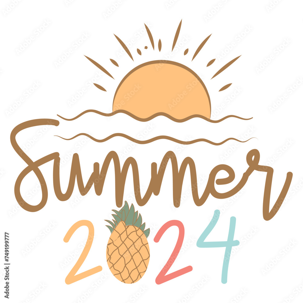 Retro Summer Quotes Design, Summer Quotes Groovy SVG Design, Quotes ...