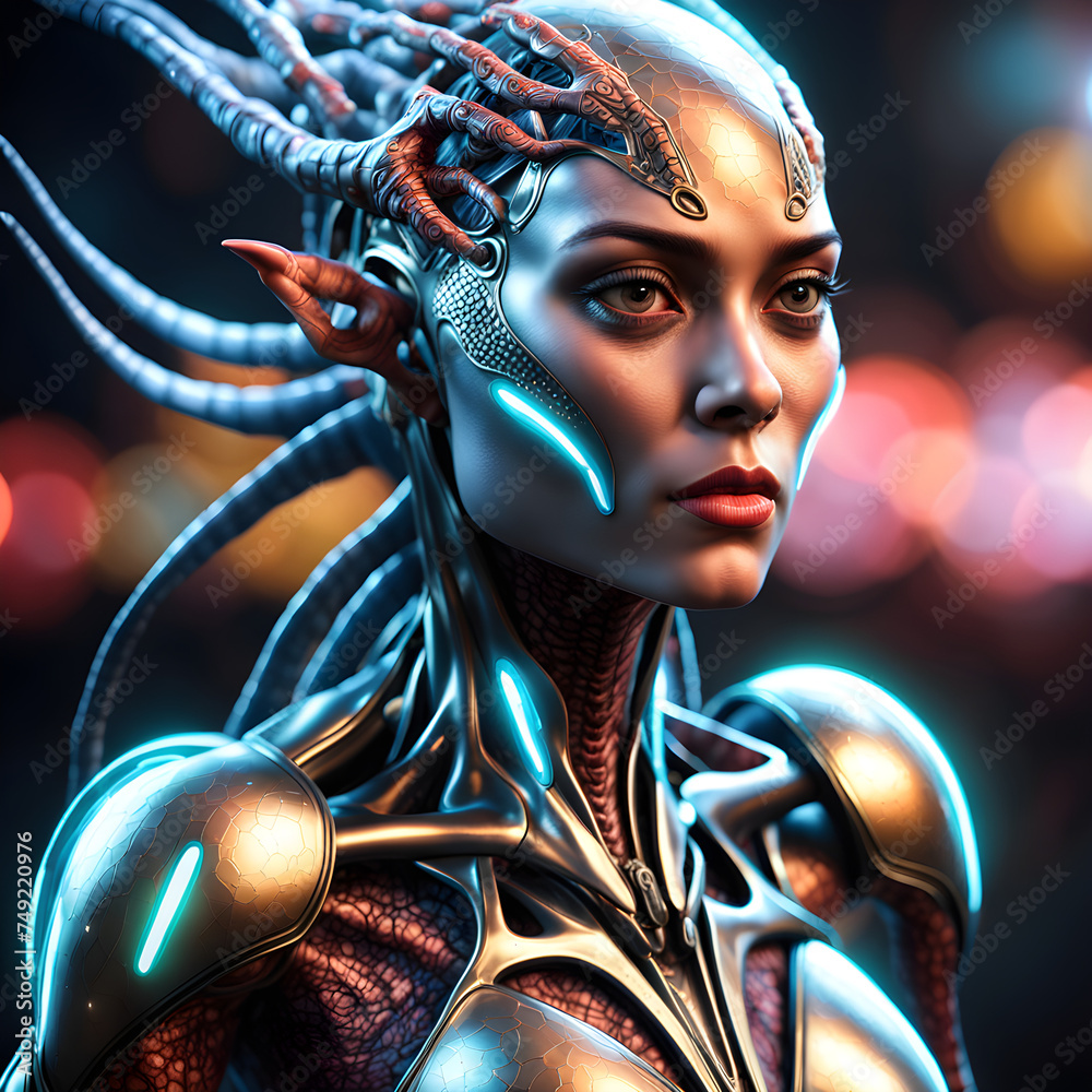 Imagine encountering a biological alien with photo-realistic features ...