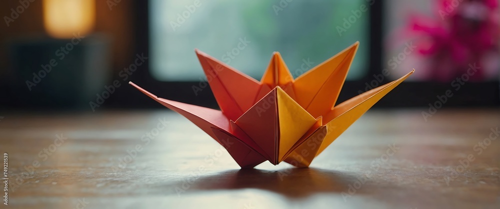 Different shapes of paper origami for kids made of color papers Stock ...