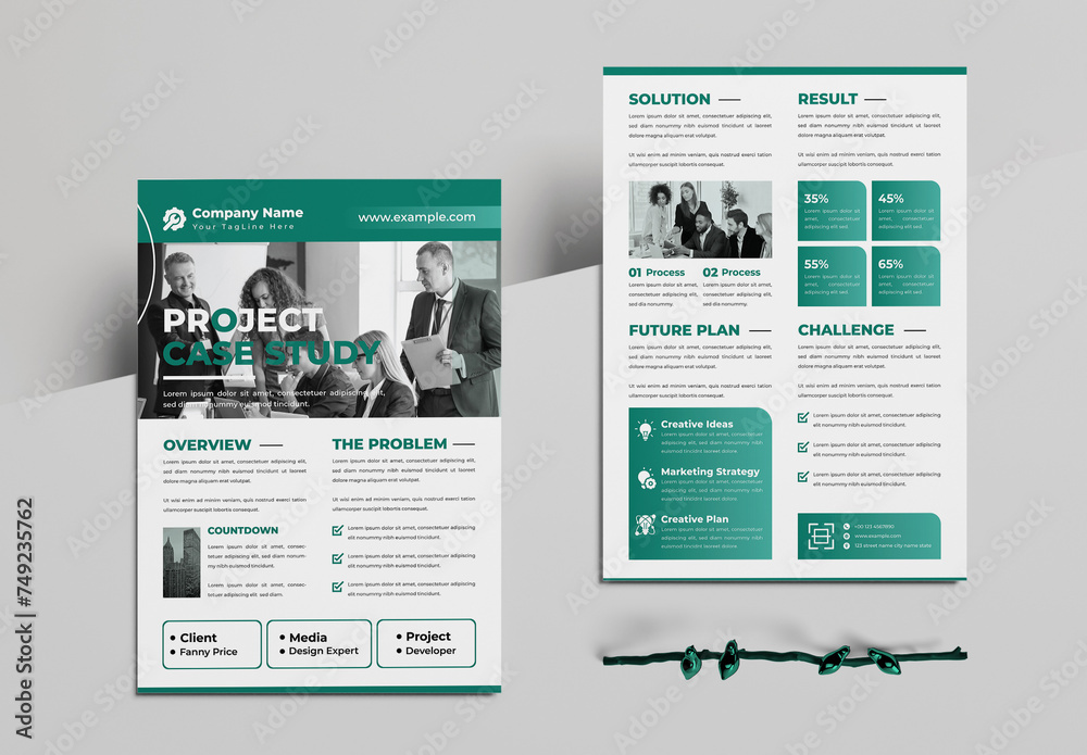 Business Case Study Design Layout Stock Template | Adobe Stock