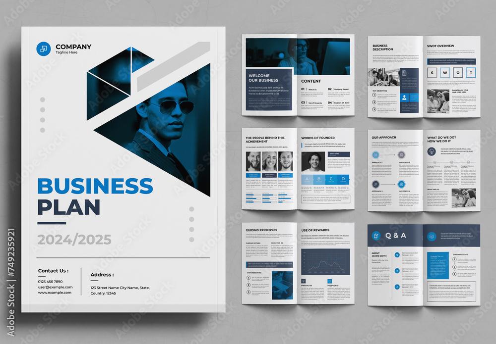 Business Plan Layout Stock Template | Adobe Stock