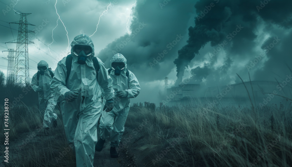 radiation accident at a nuclear power plant, explosion in a reactor ...