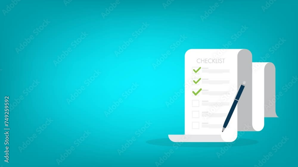 Check list document, paper check list and to do list with checkboxes ...