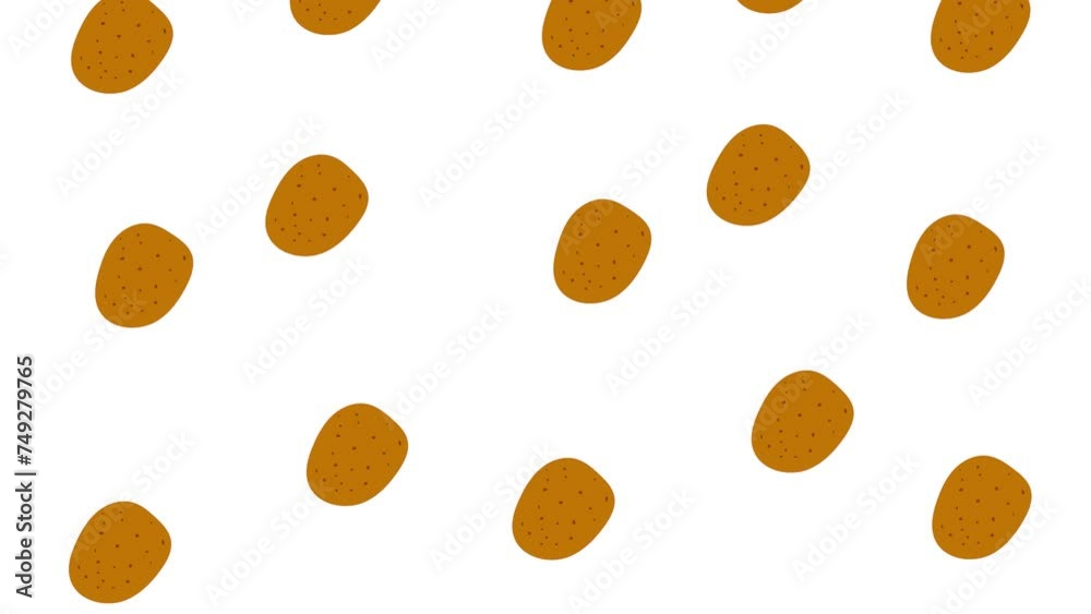 Potato 4K Animation Green Screen for keying, vegetable background Stock ...