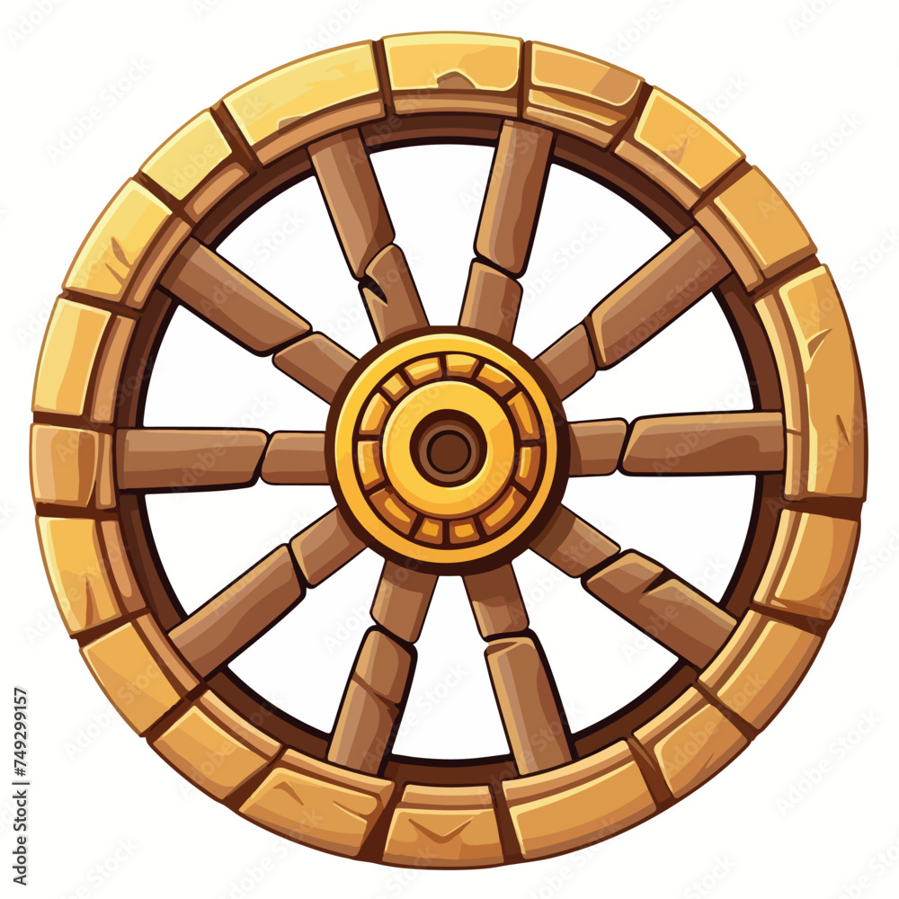 Konark wheel icon. Clipart image isolated on white Stock Vector | Adobe ...