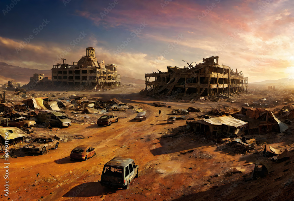 Apocalyptic Wasteland, Post-Apocalyptic, Desolate, Ruins, Destruction, Dystopia, End of the ...