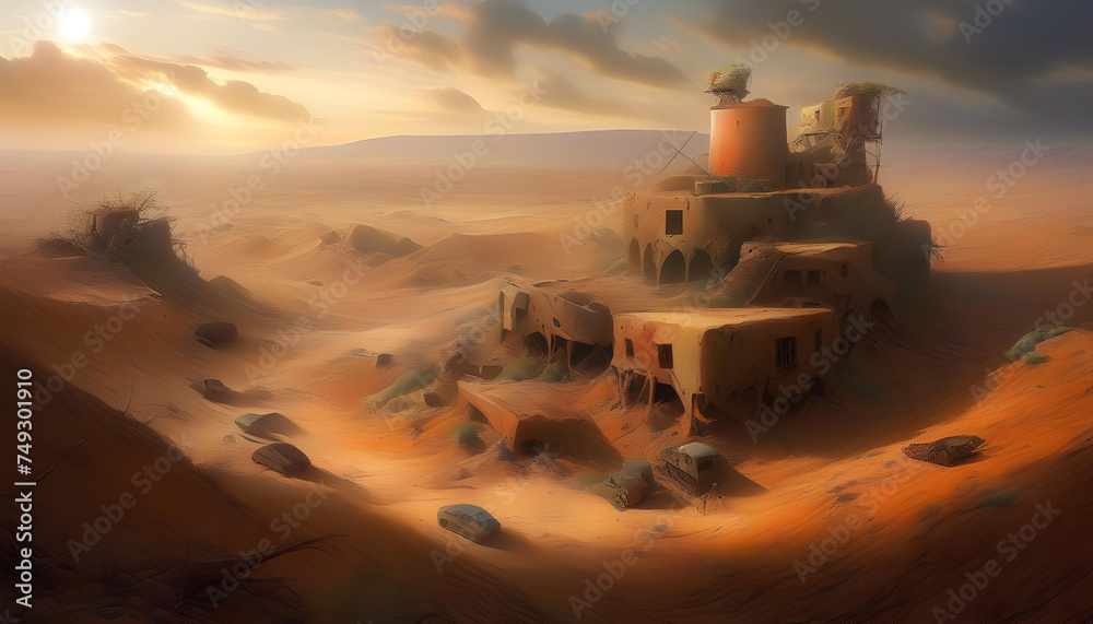 Apocalyptic Wasteland, Post-Apocalyptic, Desolate, Ruins, Destruction ...