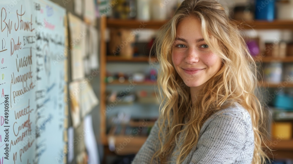 In a whiteboard classroom, a teacher teaches pupils how to count on. A ...