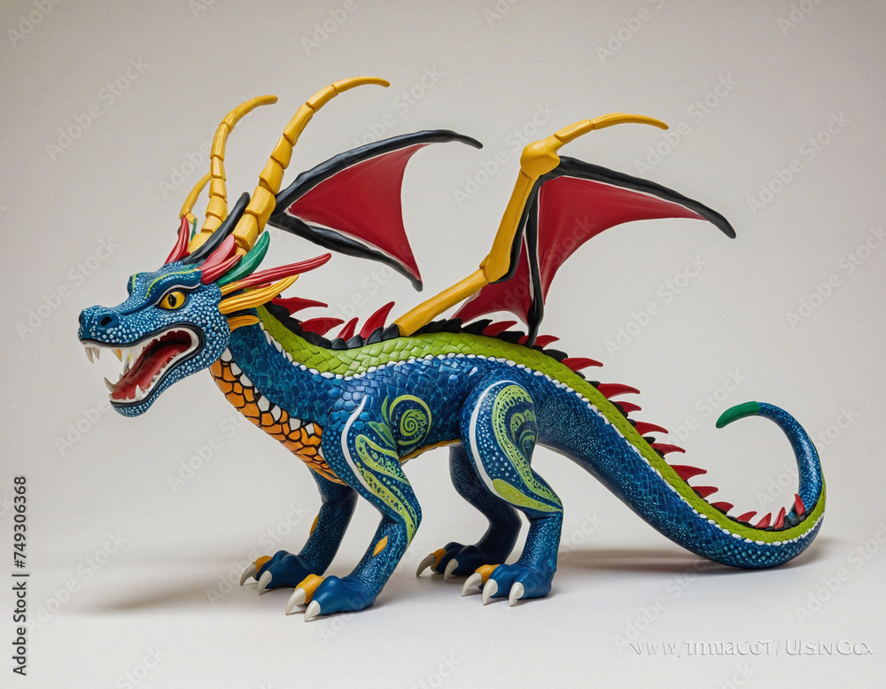 alebrije mexico alebrije mexico dragon 3d Stock Illustration | Adobe Stock