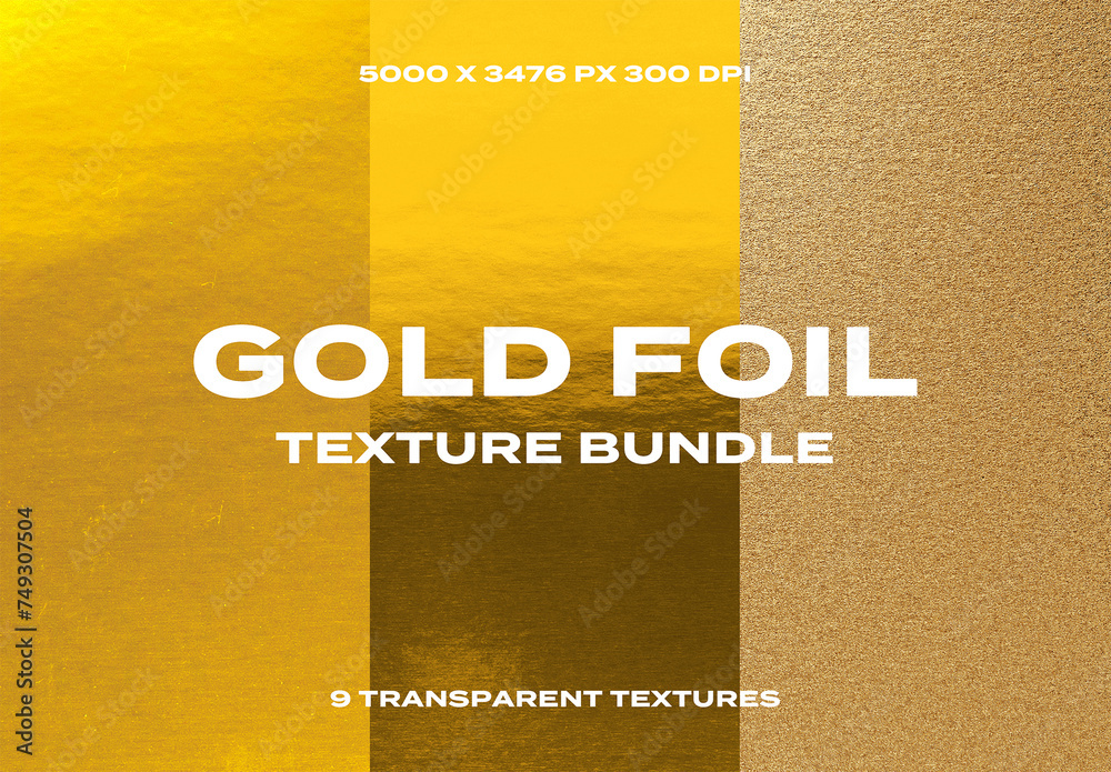Gold Foil Metal Steel Overlay Texture Pack Bundle Effect Surface Stock ...