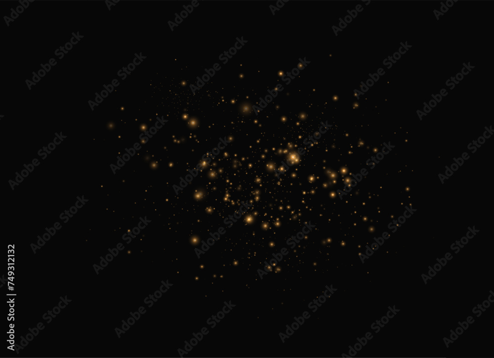 background effect of gold Dust particles that can be used for luxury ...