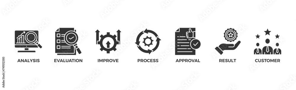 Quality control banner web icon vector illustration concept for product ...