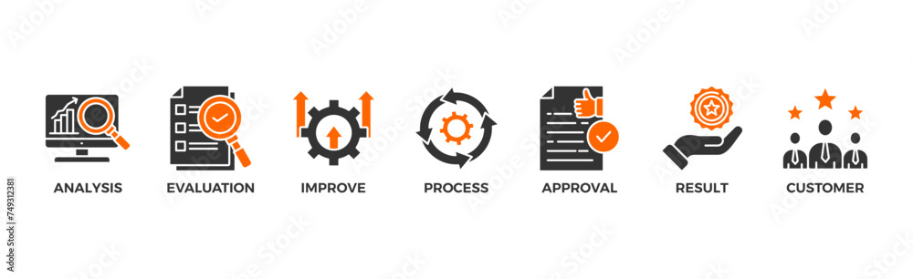 Quality control banner web icon vector illustration concept for product ...