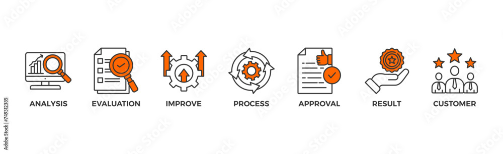 Quality control banner web icon vector illustration concept for product ...