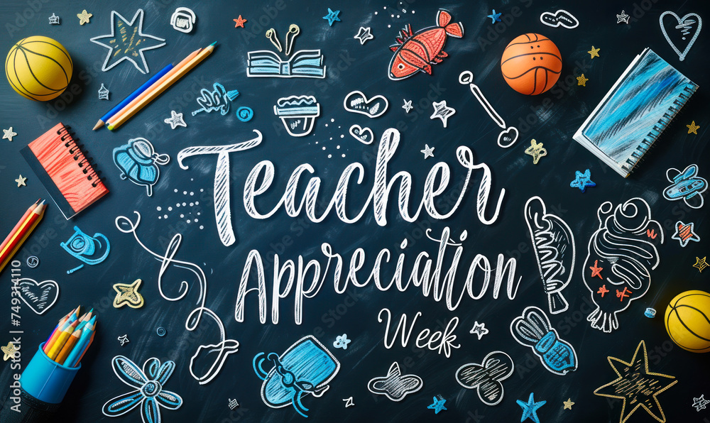 Teacher Appreciation Week artfully celebrated with vibrant hand-drawn ...