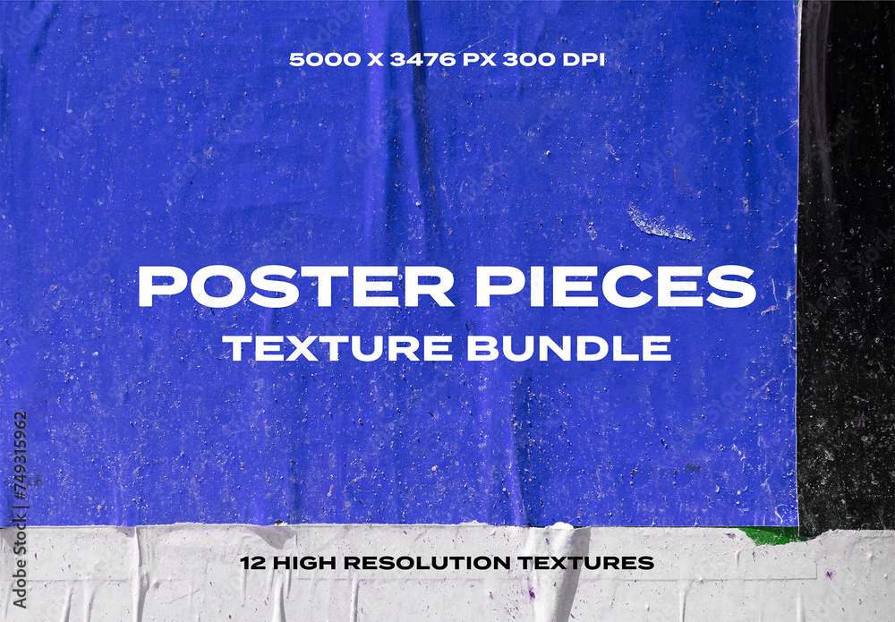 Poster Pieces Ripped Paper Glued Street Urban Overlay Texture Pack ...