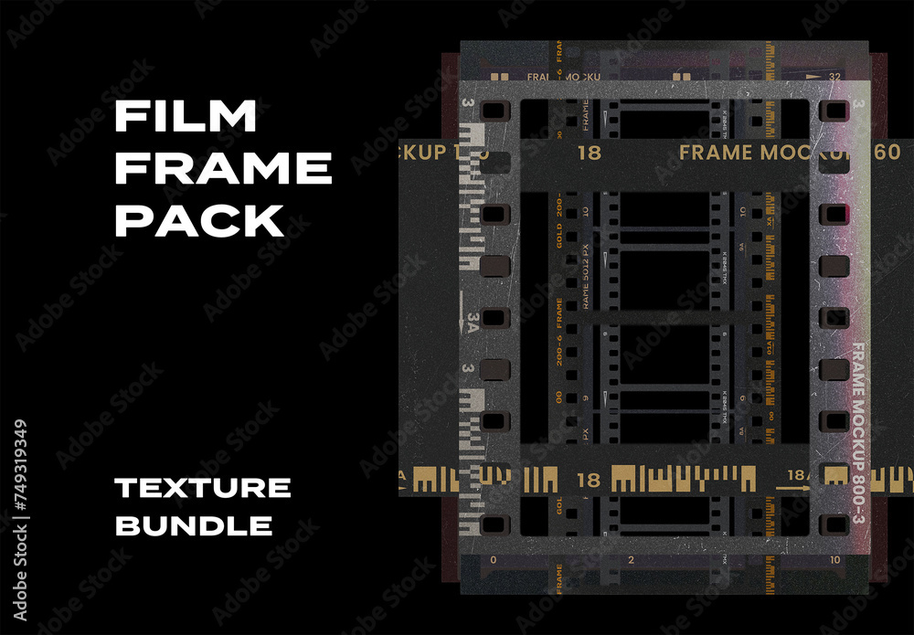 Film Frame Retro Light Leak Analogue Overlay Texture Pack Bundle Effect ...