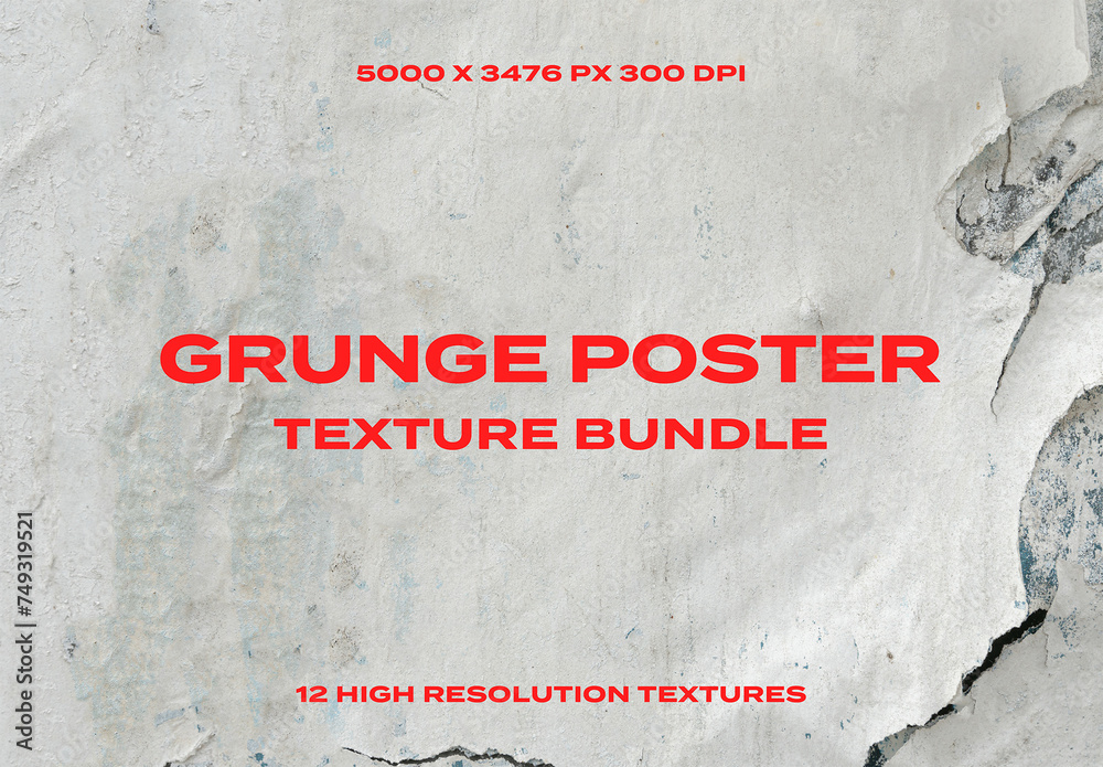 Grunge Poster Pieces Ripped Paper Glued Street Urban Overlay Texture ...