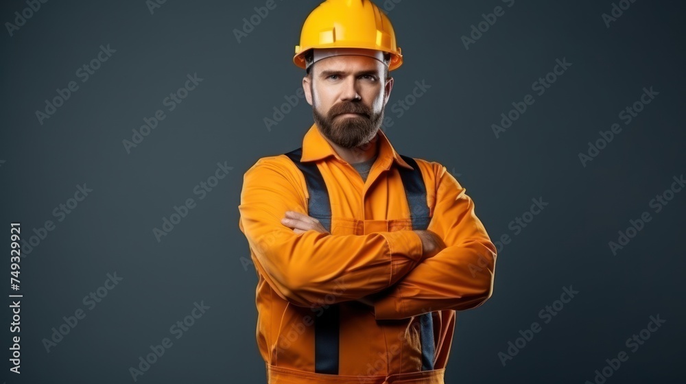 Engineer wear safety on color back ground. inspector inspection by ...