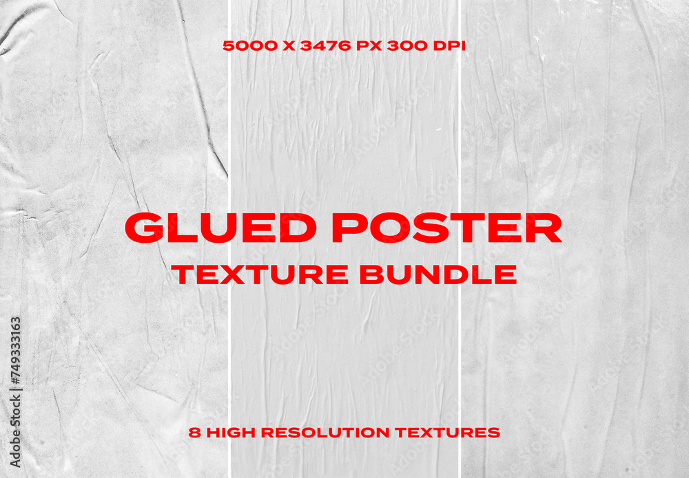 Glued Urban Poster Paper Street Overlay Texture Pack Bundle Effect ...