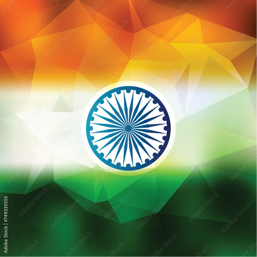 Indian flag. Flat vector illustration EPS 10 Vector realistic ...
