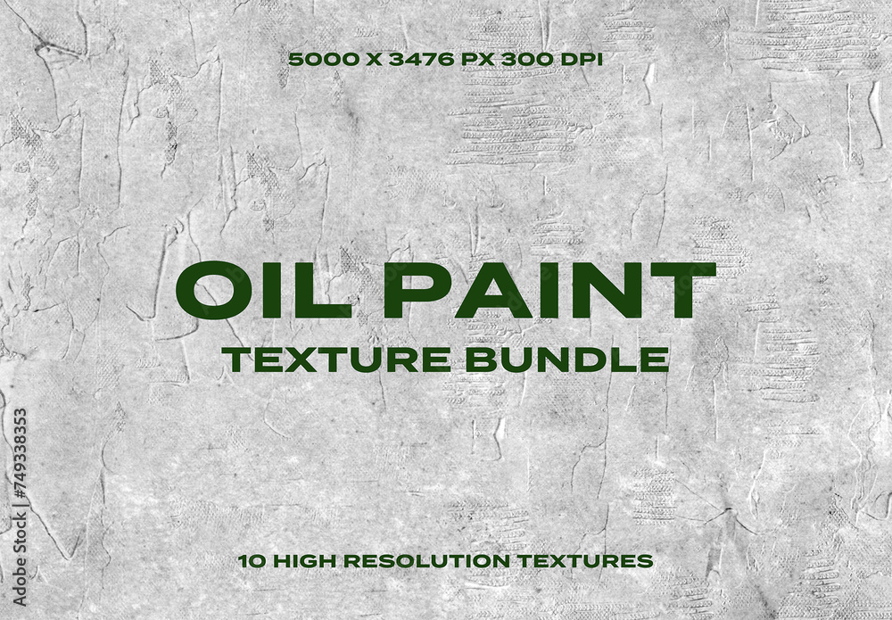Oil Paint Artistic Acrylic Overlay Texture Pack Bundle Effect Surface ...