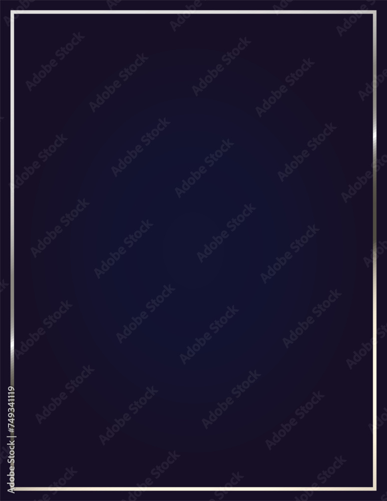 dark blue background with luxury silver border looks like a frame Stock ...