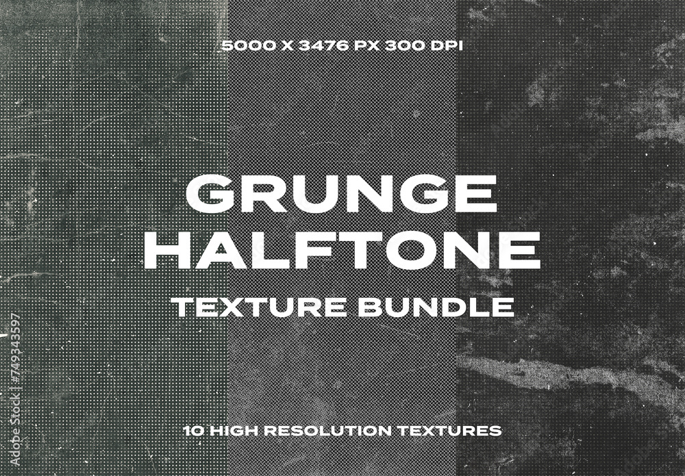 Grunge Halftone Photo Illustration Risograph Printer Grain Overlay ...