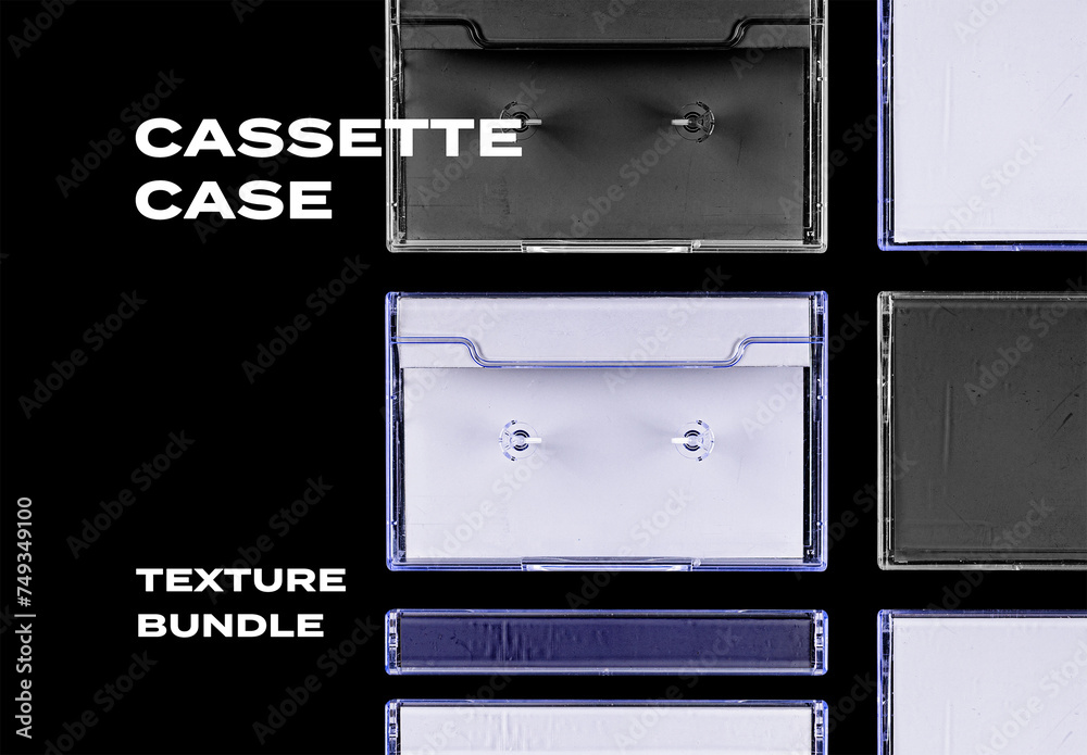 Cassette Tape Case Retro Music Overlay Texture Pack Bundle Effect ...