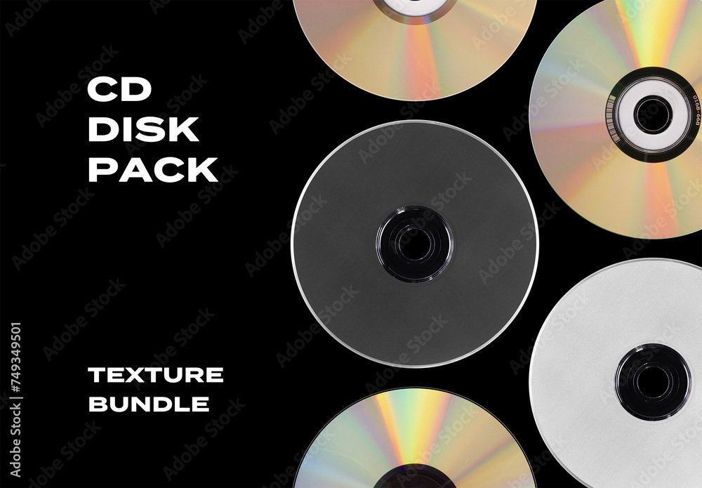 CD Disk Compact DVD Game Disc Music Overlay Texture Pack Bundle Effect ...