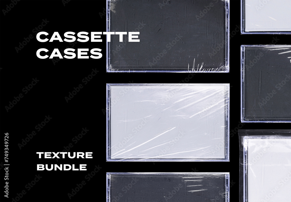 Cassette Tape Case Retro Music Overlay Texture Pack Bundle Effect ...