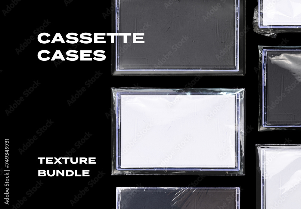Cassette Tape Case Retro Music Overlay Texture Pack Bundle Effect ...