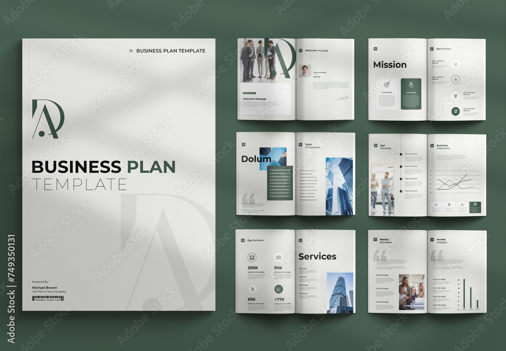 Business Plan Layout Stock Template | Adobe Stock