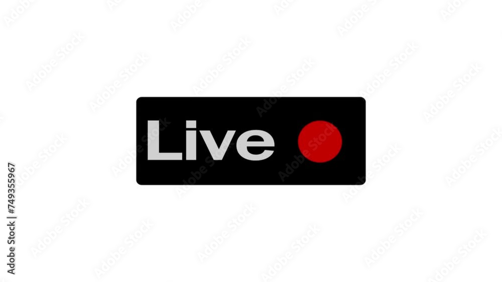 Live broadcast symbol displayed on a video camera. The livestreaming ...