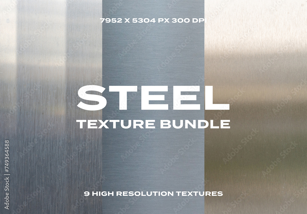 Steel Metal Foil Sign Signboard Overlay Texture Pack Bundle Effect ...