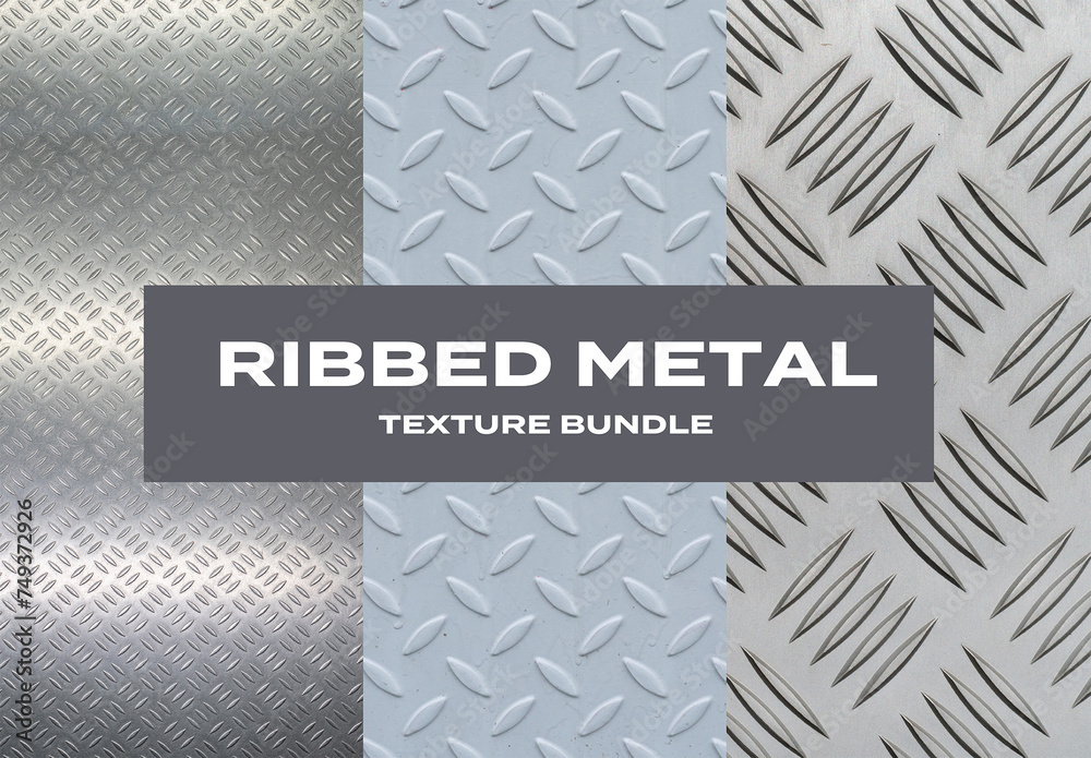 Ribbed Steel Metal Foil Sign Signboard Overlay Texture Pack Bundle ...