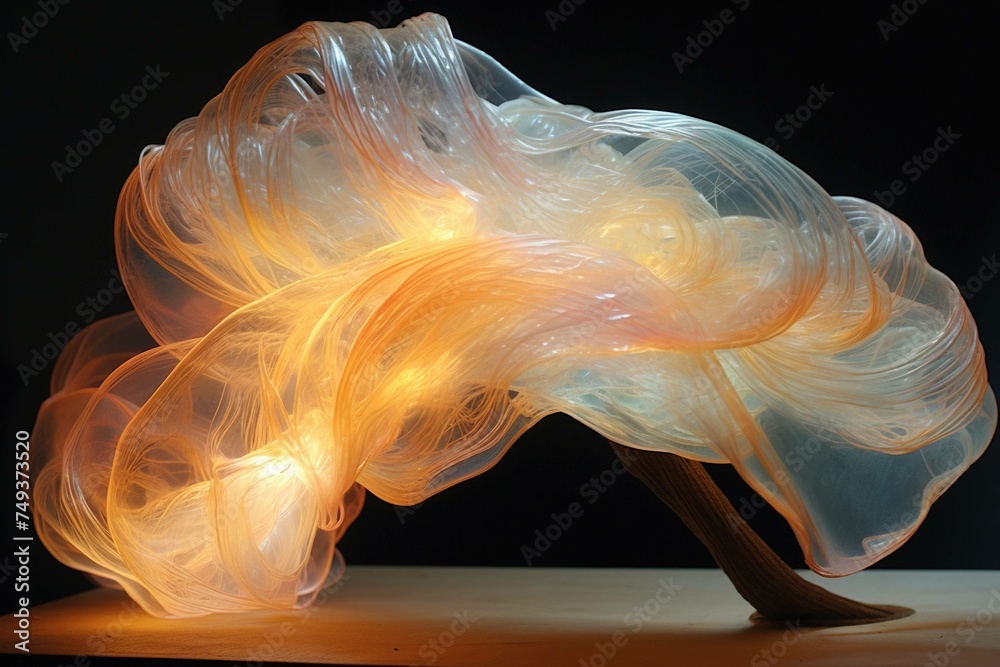 Glowing fibers in a piece of fiberglass Stock Photo | Adobe Stock