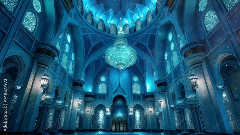 The magnificent ceilings and domes of the mosque are majestic. Bottom ...