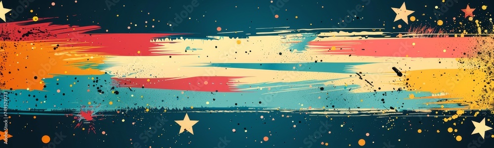 Banner, 70s retro music related background with the 70s written on it ...