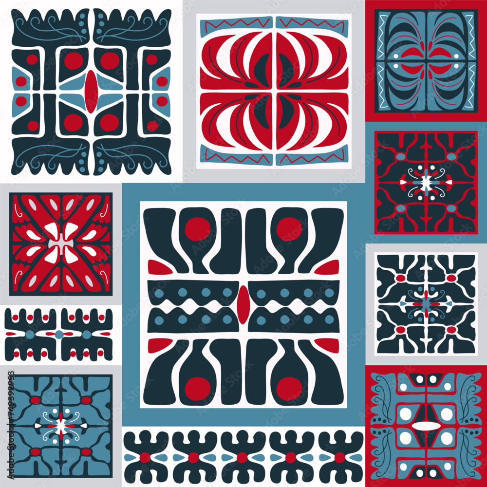 Abstract trendy creative tile pattern. Nordic Patterns Ethnic ...
