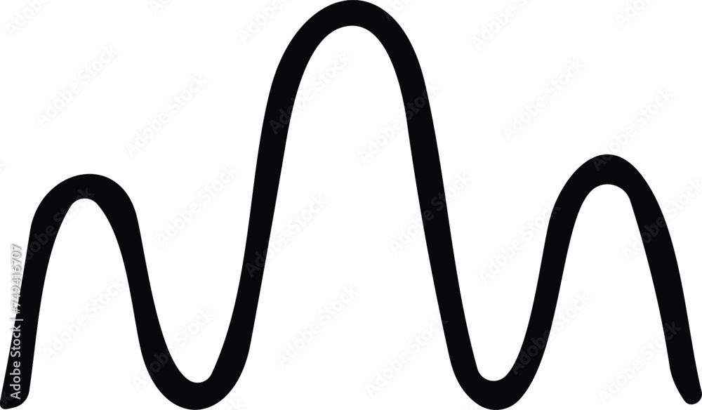 Analog and digital audio signal and graph. Sound wave icon. Music ...
