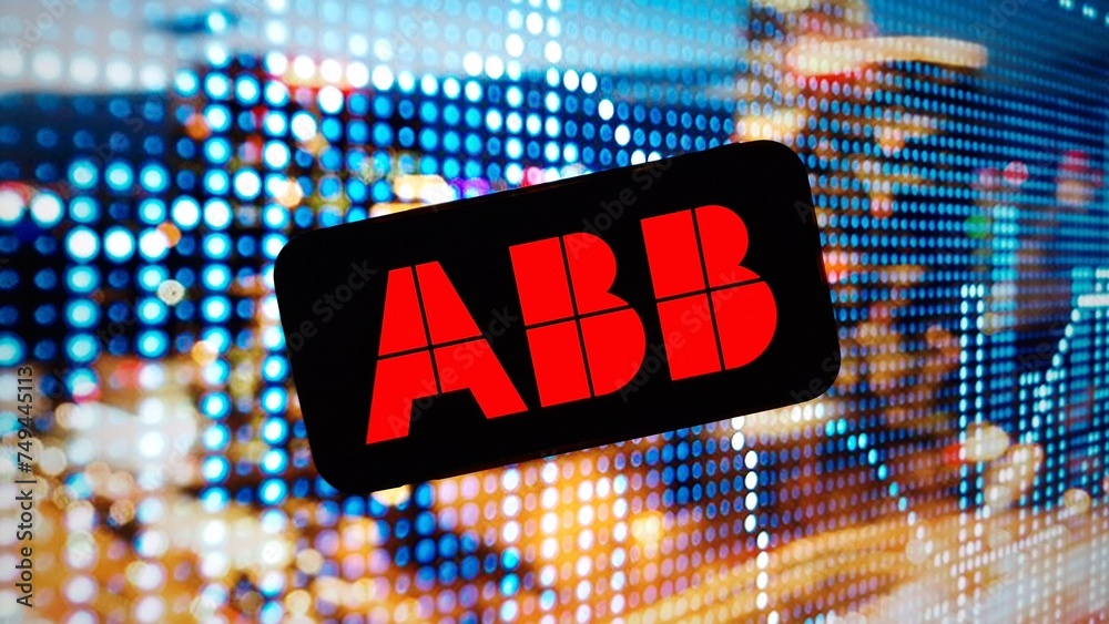 Konskie, Poland - March 02, 2024: ABB company logo displayed on mobile ...