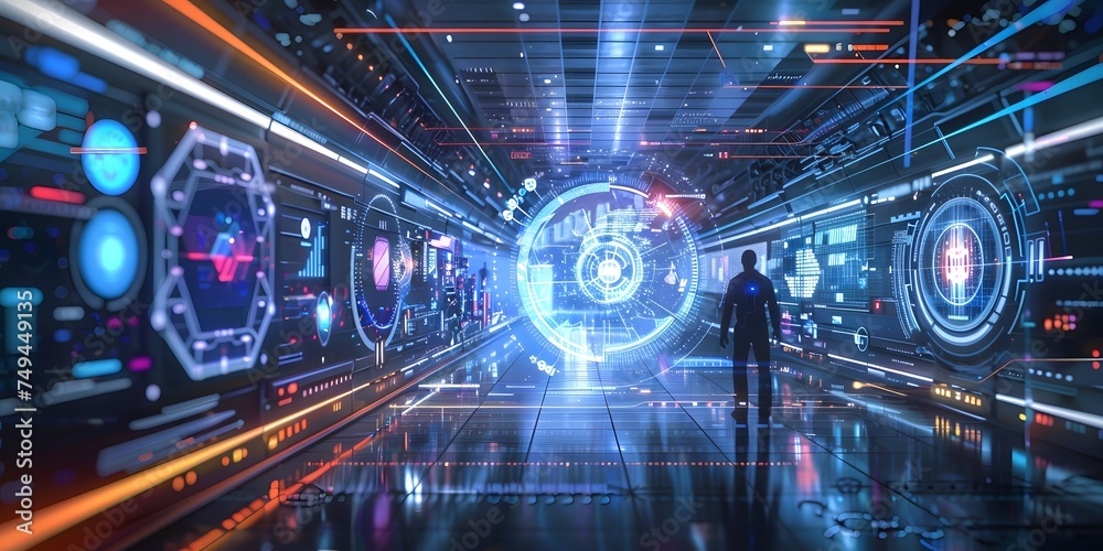 Embark on a visual journey with a futuristic illustration, strikingly depicting an avant-garde ...