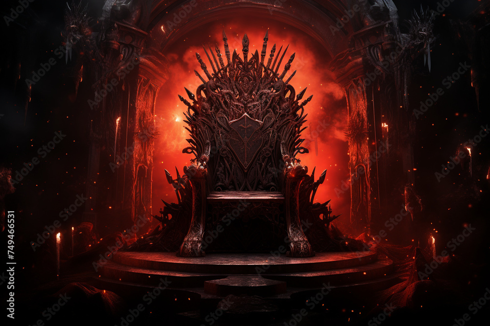 royal throne, kingdom of fire, throne of fire Stock Photo | Adobe Stock